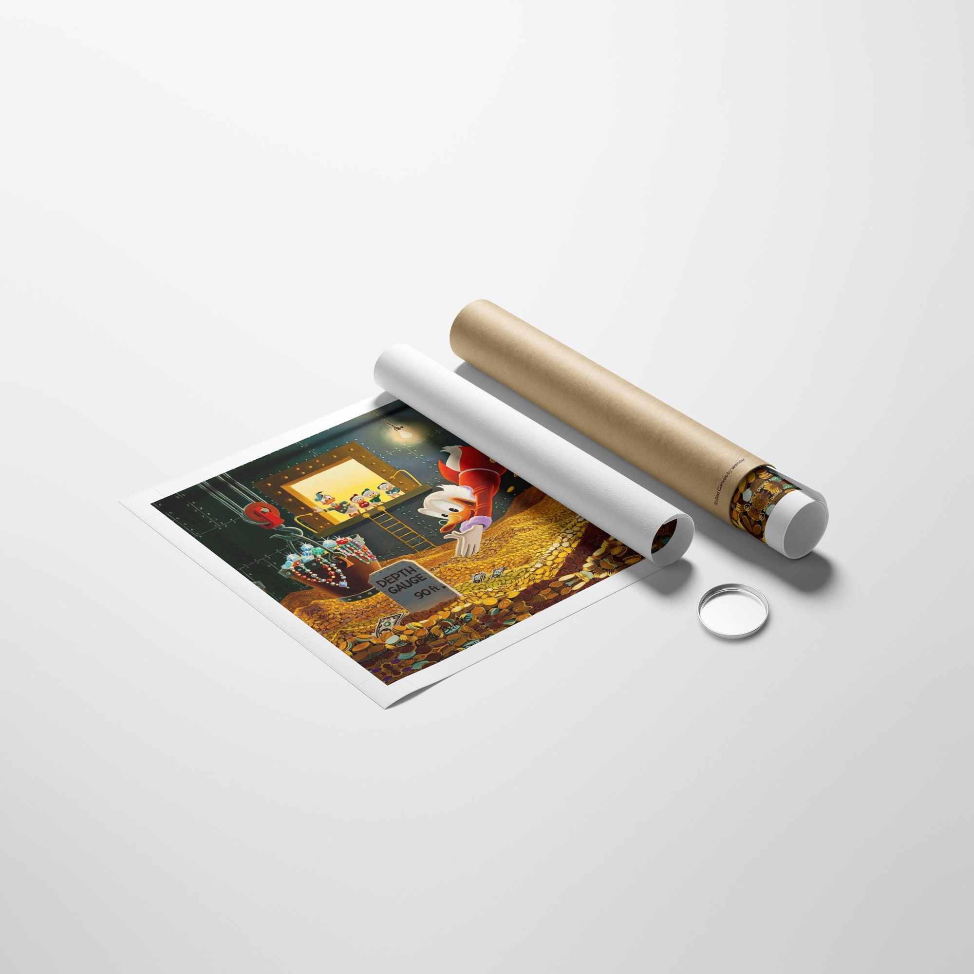 Scrooge Mcduck Artwork, Uncle Scrooge Mcduck Dive Into Money Poster ...