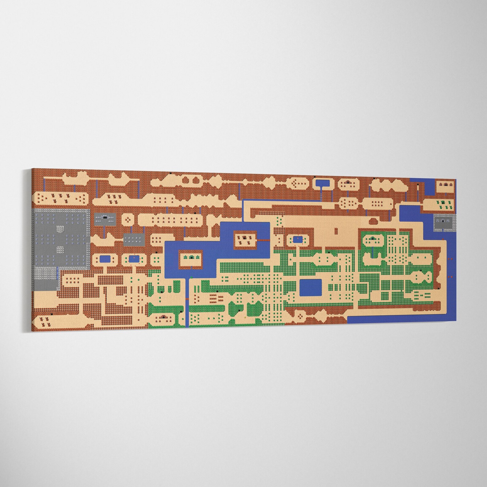 Retro Zelda World Map, Vintage Wall Decor, Video Game Poster, Legend of ...