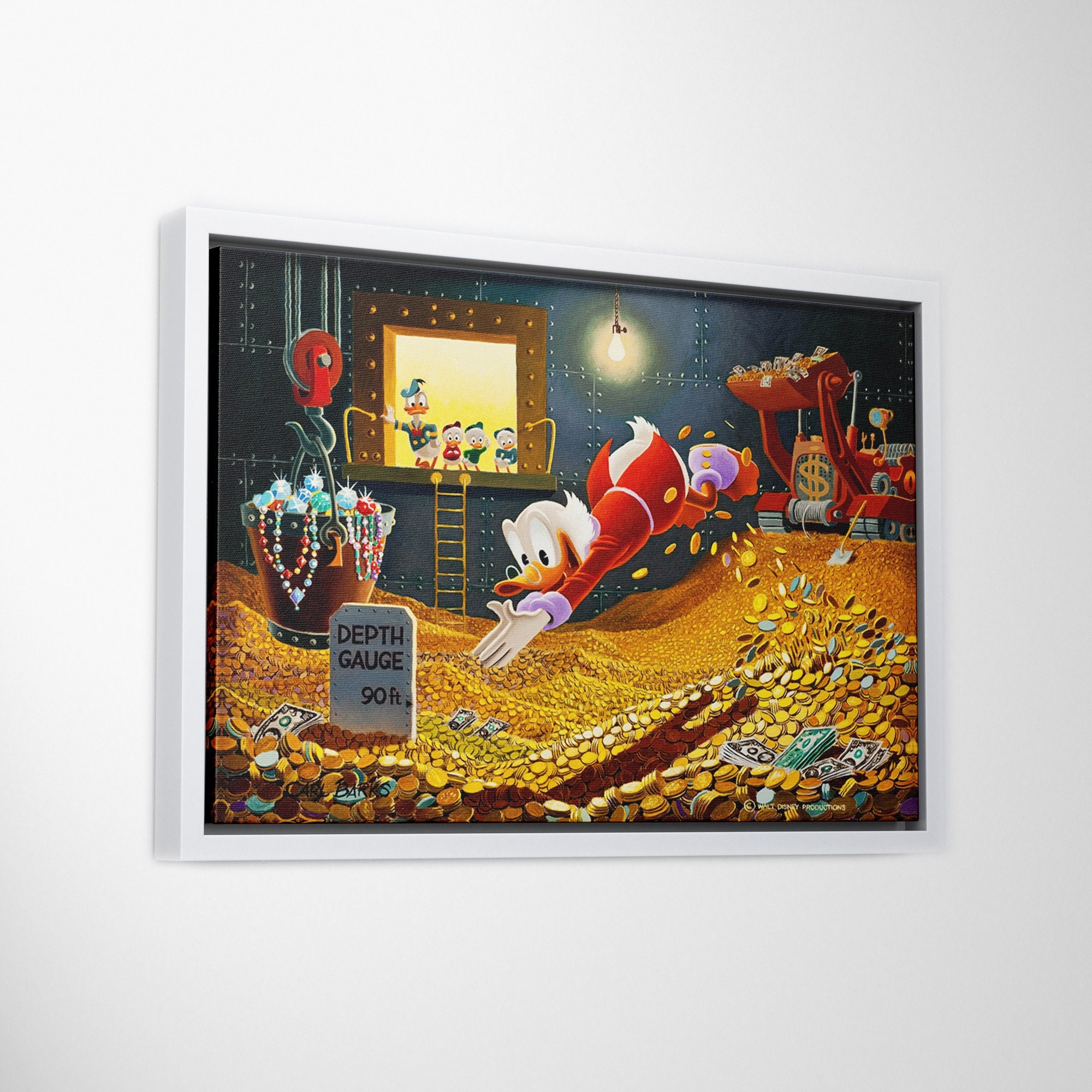 Scrooge Mcduck Artwork, Uncle Scrooge Mcduck Dive Into Money Poster ...