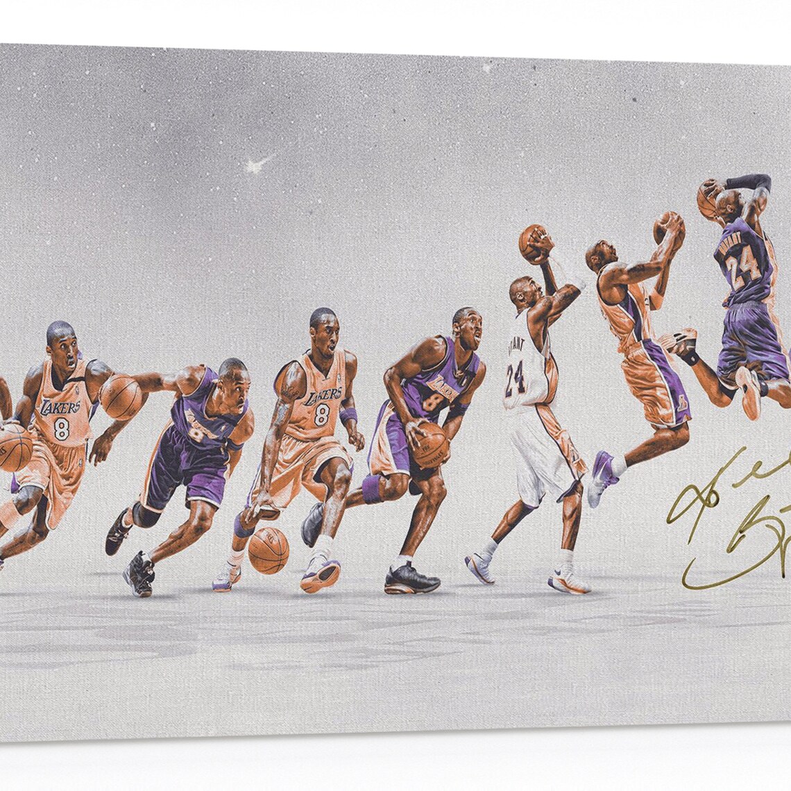 Kobe Bryant Timeline Canvas, Black Mamba Wall Art, Canvas Wall Decor ...