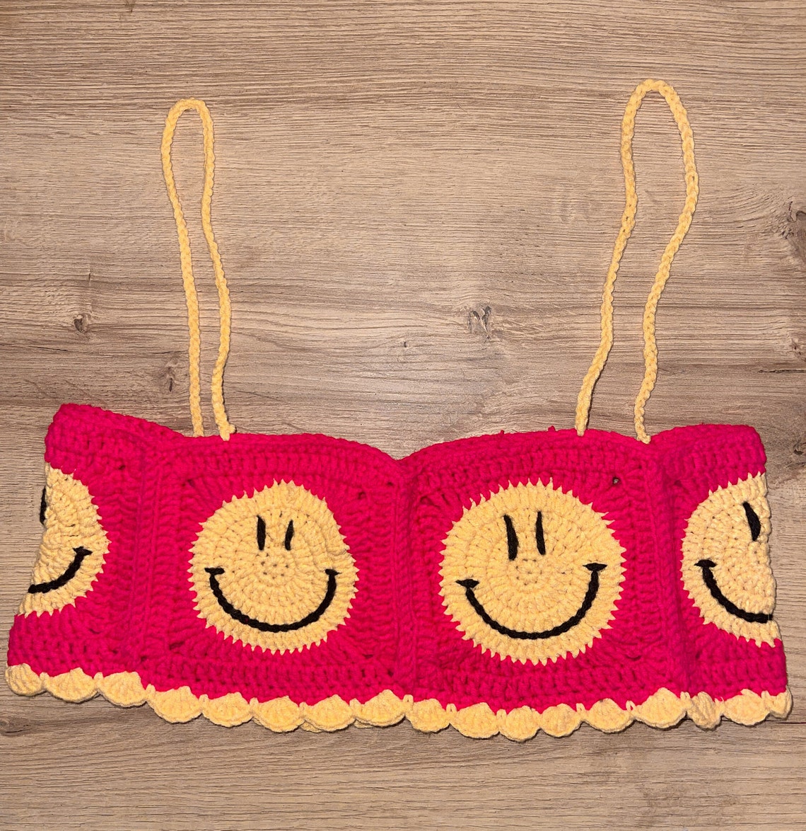 Smiley Face Crop Top Pattern - Happy Face Top Crochet Pattern - Etsy UK