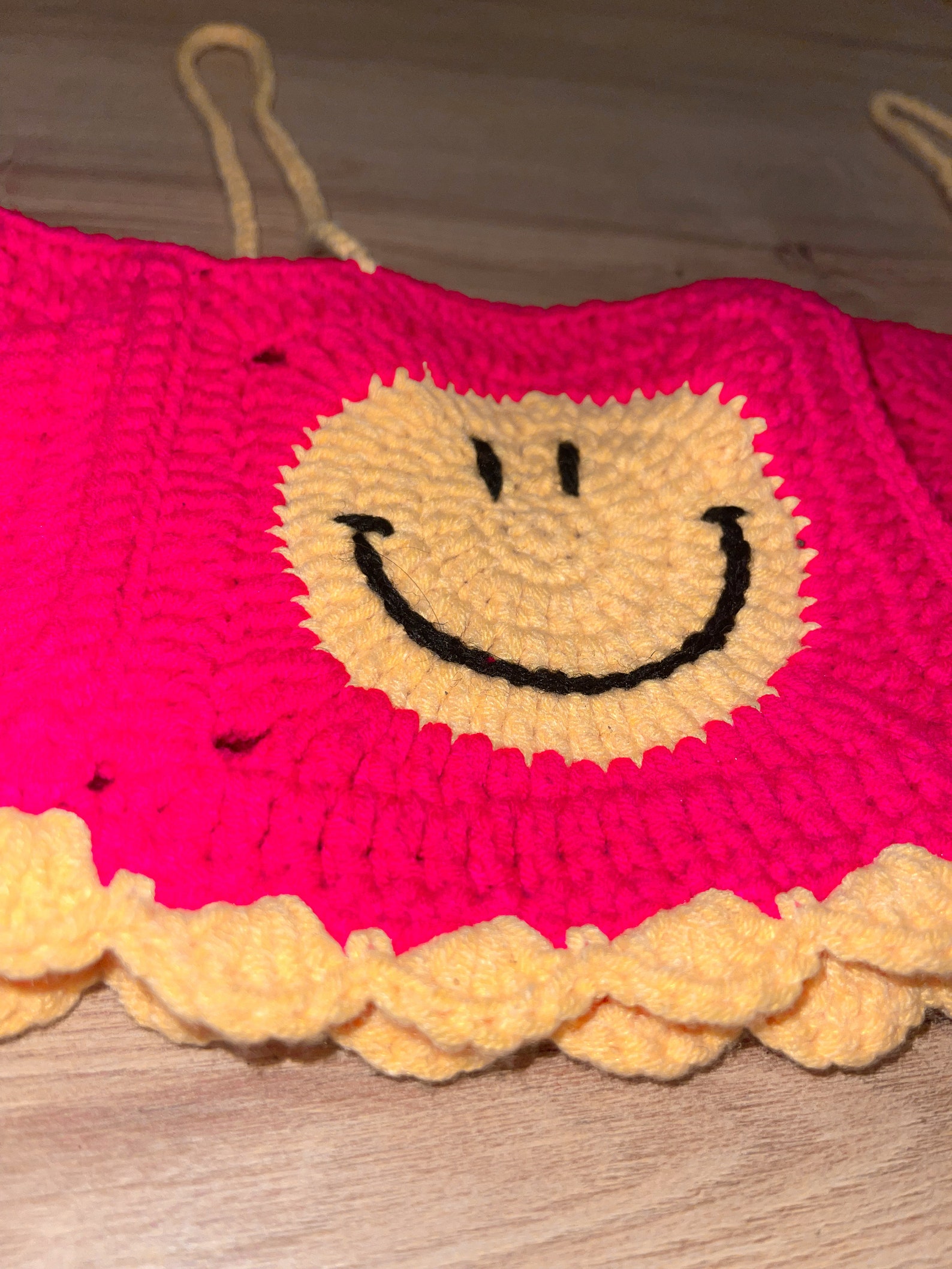 Smiley Face Crop Top Pattern - Happy Face Top Crochet Pattern - Etsy UK