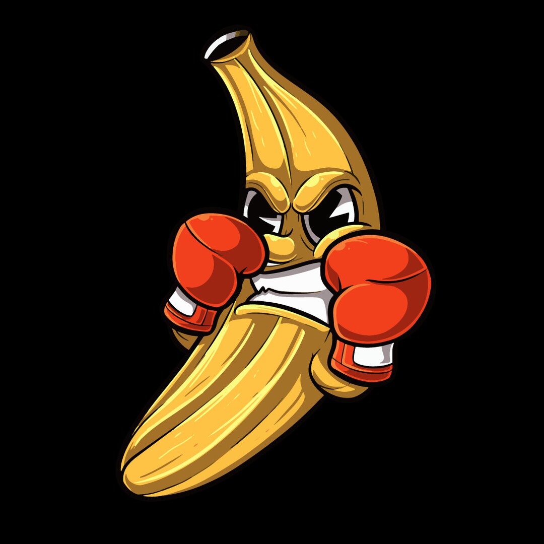 Banana Boxer Mad Fighting Banana PNG VECTOR . AI - Etsy