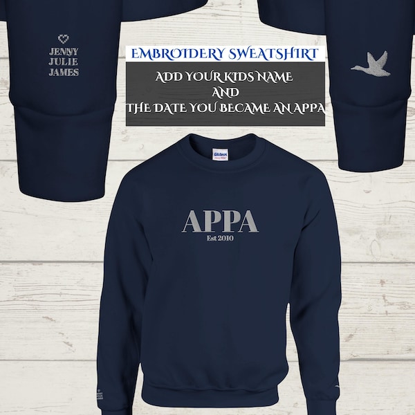 Appa Sweatshirt Embroidered - Etsy