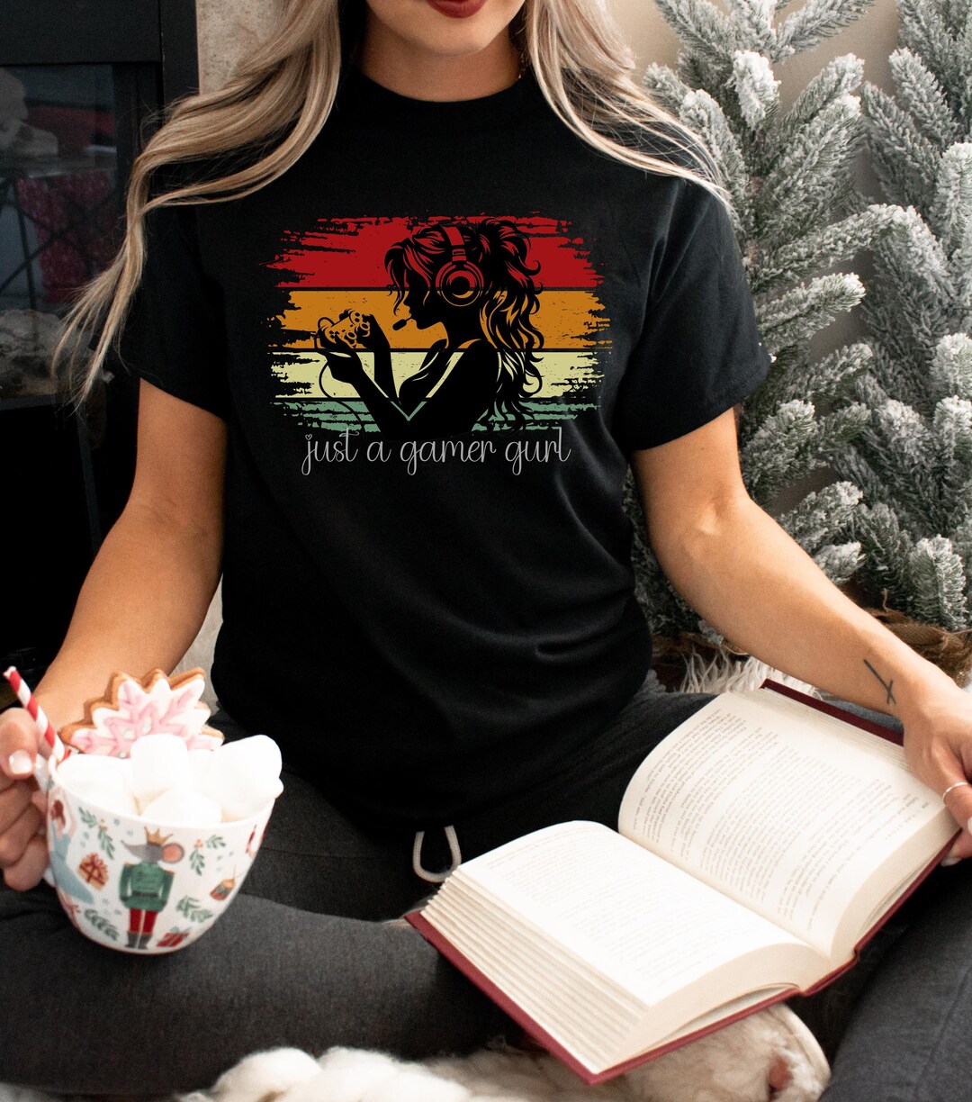 Retro Gamer Girl Shirt, Gaming Shirt for Women, Cozy Gamer Shirt, Video ...