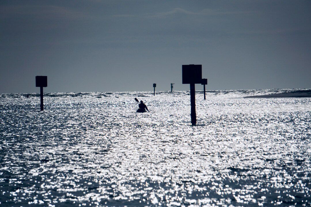 Sunlit Ocean Waves Monochrome Photo, Reflective Water Surface Decor ...