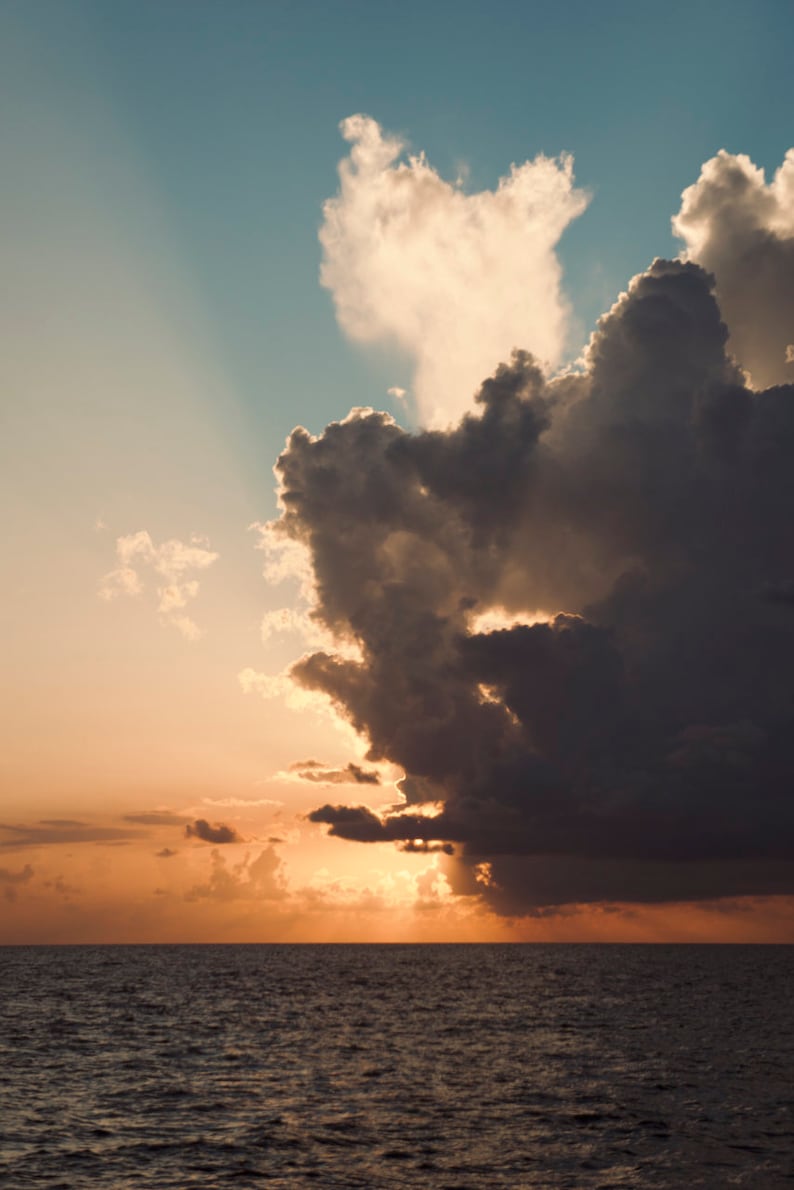 Majestic Cloudscape and Ocean Sunset Photography Dramatic Sky Seascape ...
