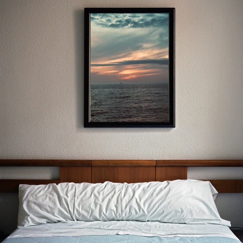 Moody Cloud Sunset Ocean Art Photo - Dramatic Sky and Sea Digital Print ...