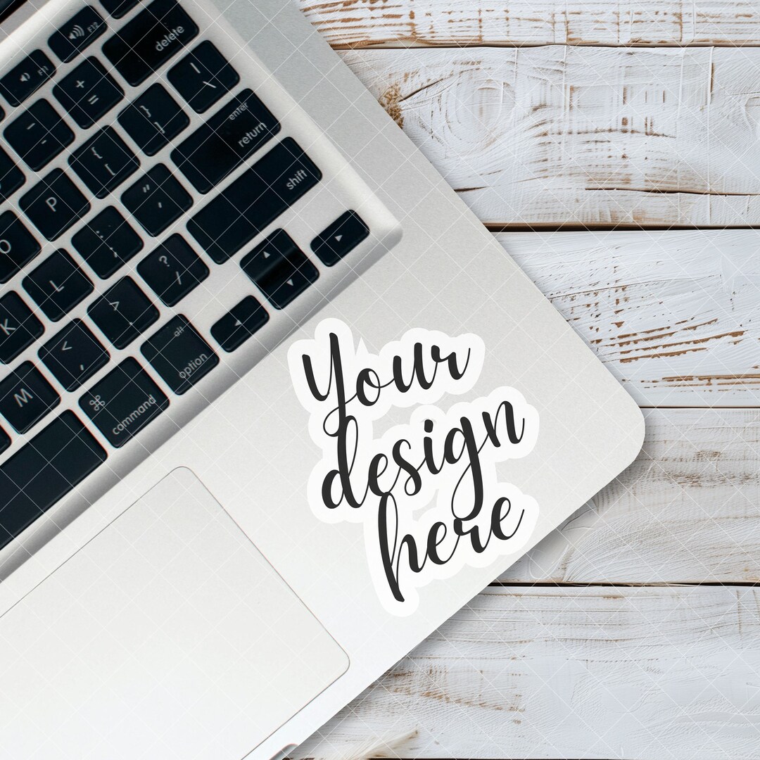 Laptop Sticker Mockup, Sticker Product Mock-up Template, Sticker Decal ...