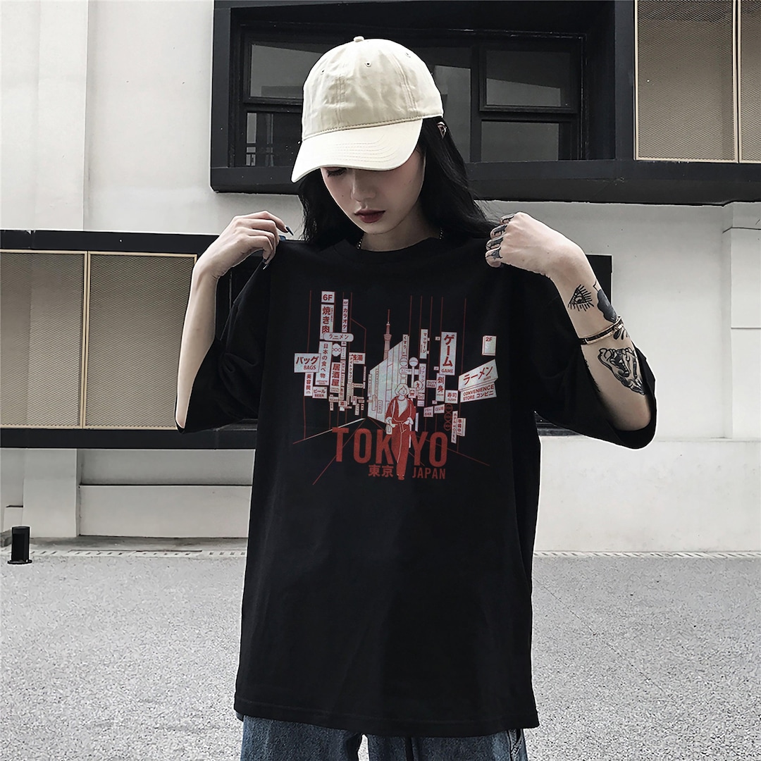 Japanese Style T-shirt Tokyo Japan Town, Japan Tee Shirts, Japan Travel ...