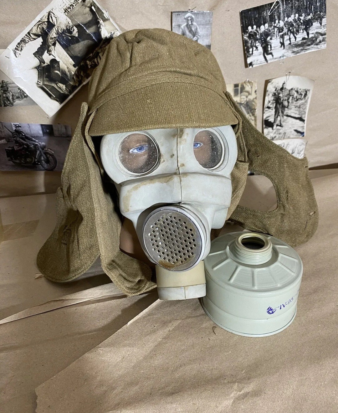 Soviet USSR Military Vintage Protection Gas Mask 1981 PMG NEREKHTA 7KD ...