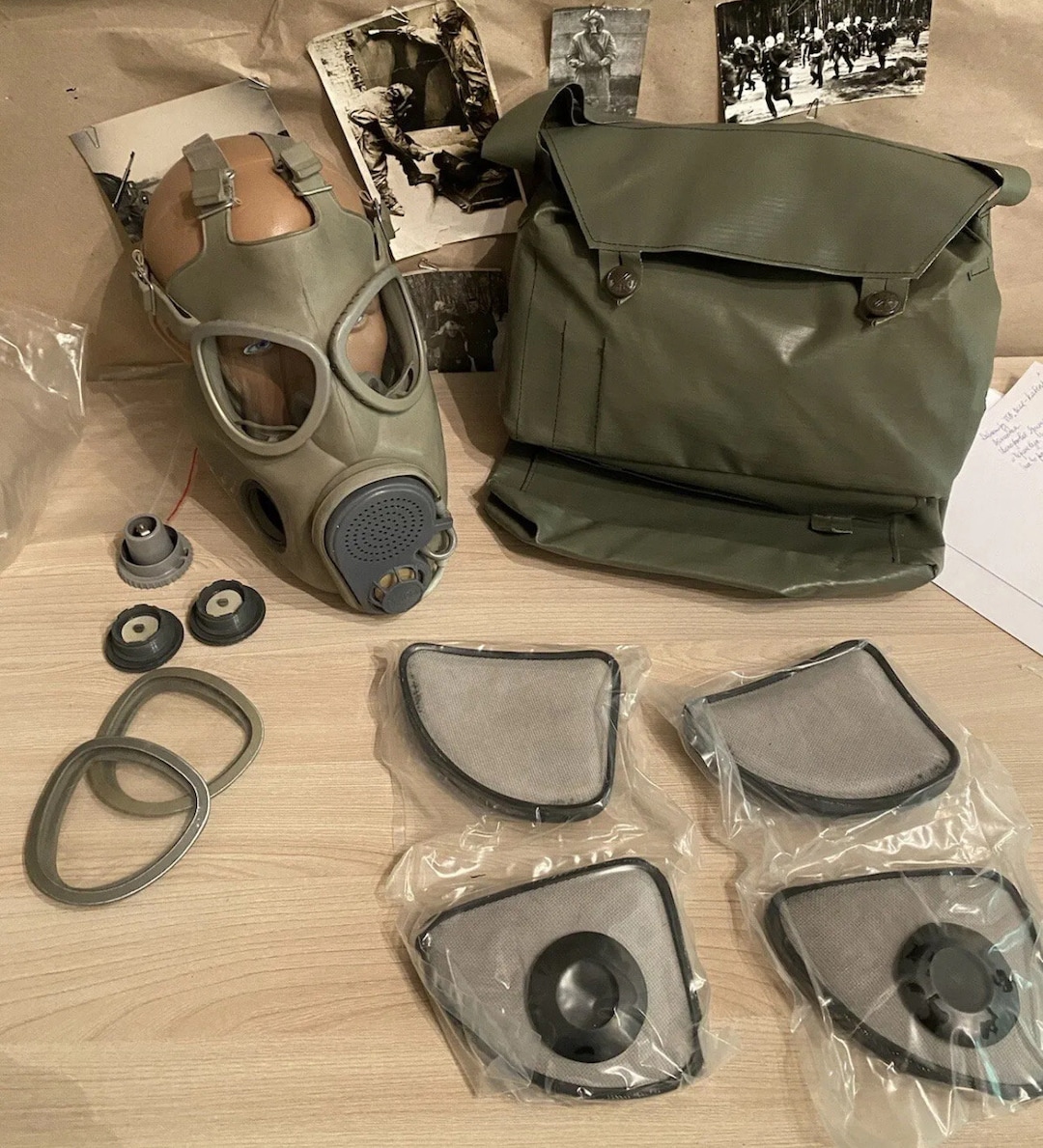 Original Rare Czech Protection GAS MASK M10M M10 M 10 M Size 3 (light ...
