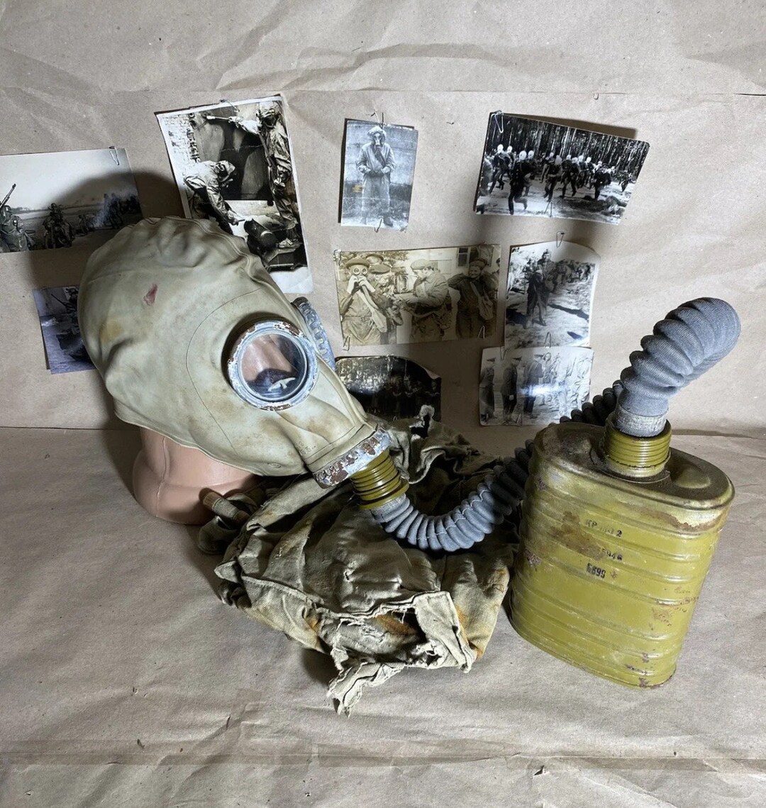 Protection Gas Mask SHM-41 1953 Filter Kp-mo-2 Size 2 Soviet Vintage ...