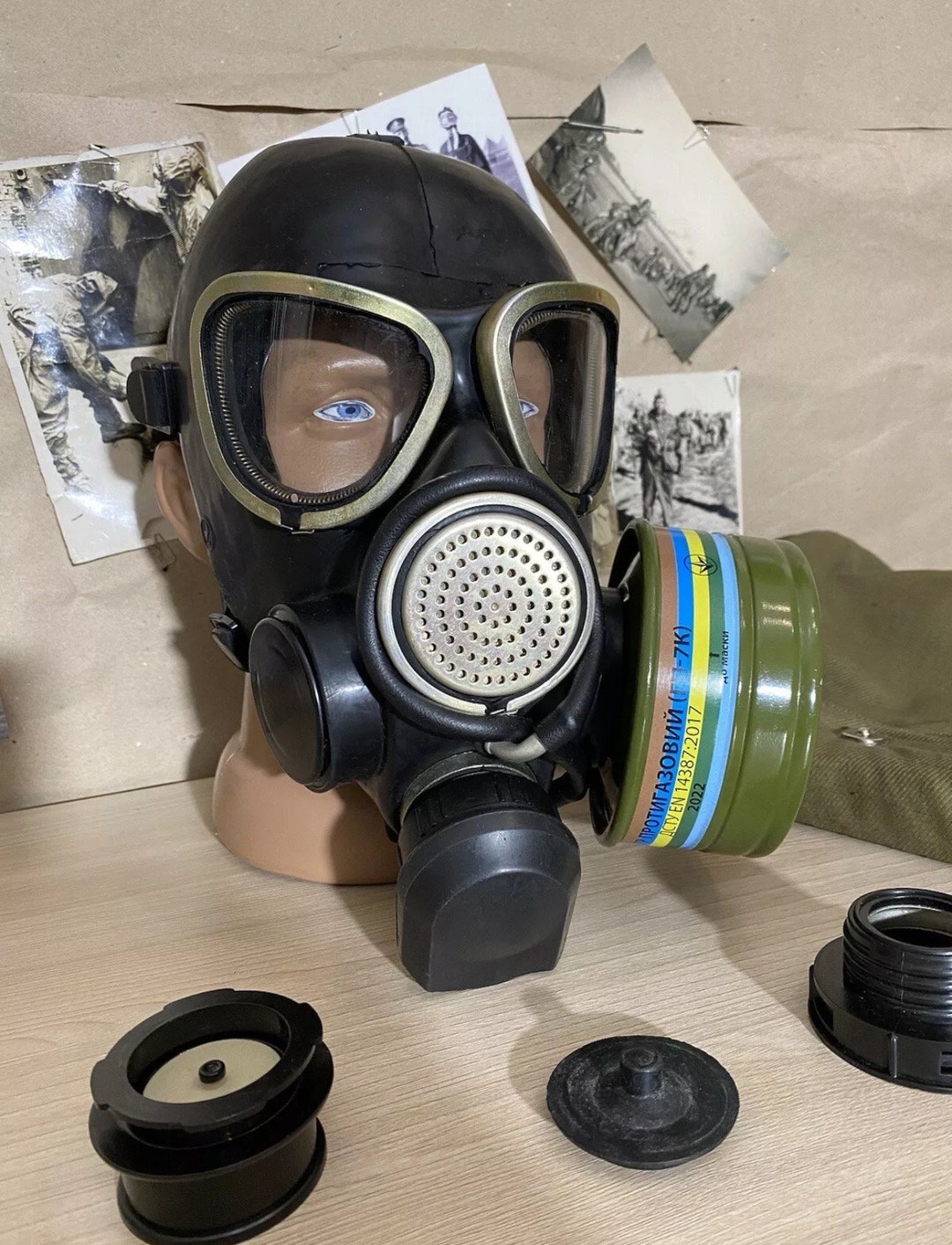 Protection Gas Mask Pmk-2 GP-7 2022 Size 2 Tambov Russia Vintage Military Army New Filter 2022 ...