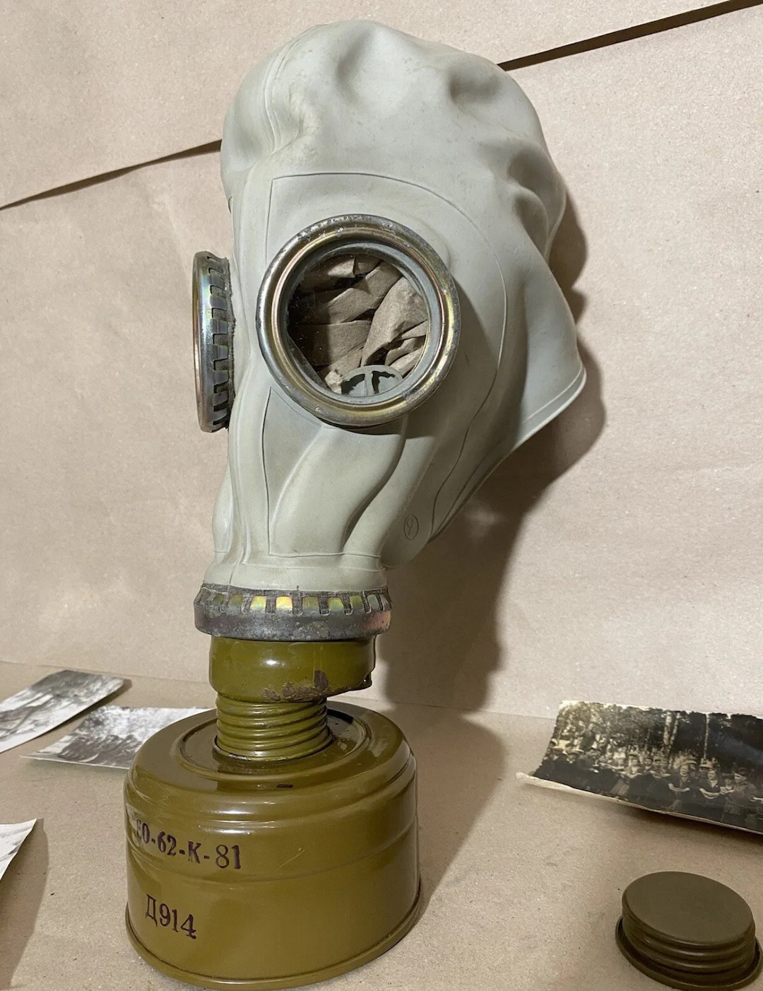 Original Rare Gas Mask SHM-41M 1966 EO-62K Size 2 USSR Soviet Military ...