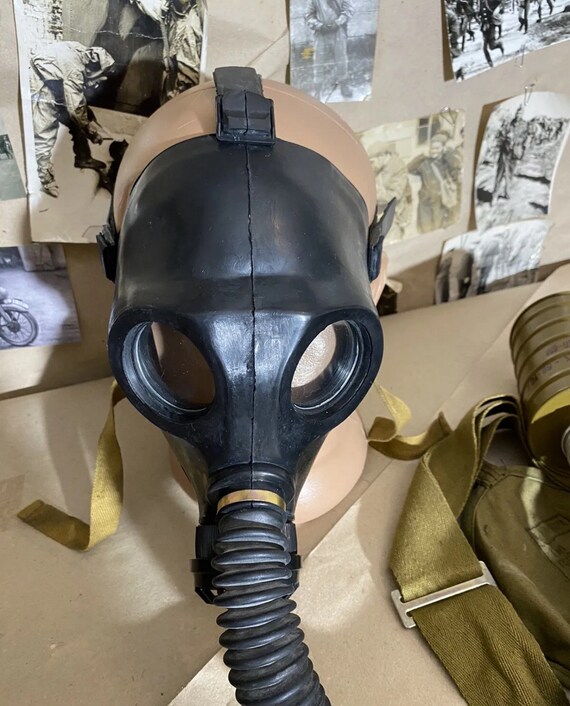 Soviet USSR Military vintage gas mask DP-6M Filter DP… - Gem