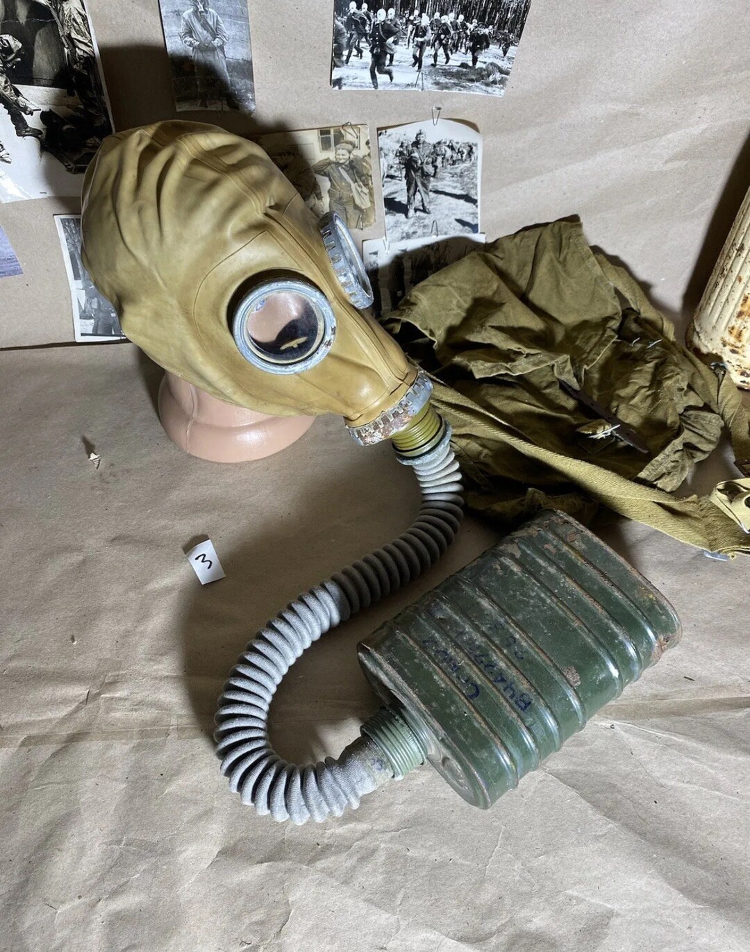 Protection Gas Mask SHM-41 1953 Filter Cp-mo-2 Size 2 Soviet Vintage ...