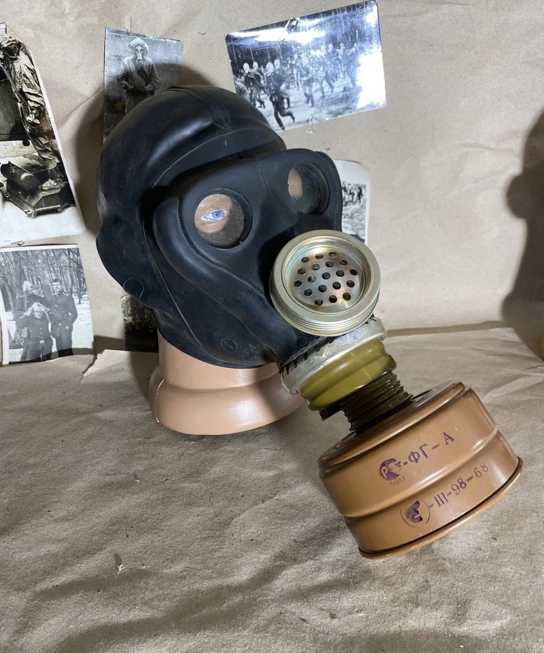 Original Rare Gas Mask 1989 Size 1 SHMS RSH-4 Filter Fg-a Soviet USSR ...