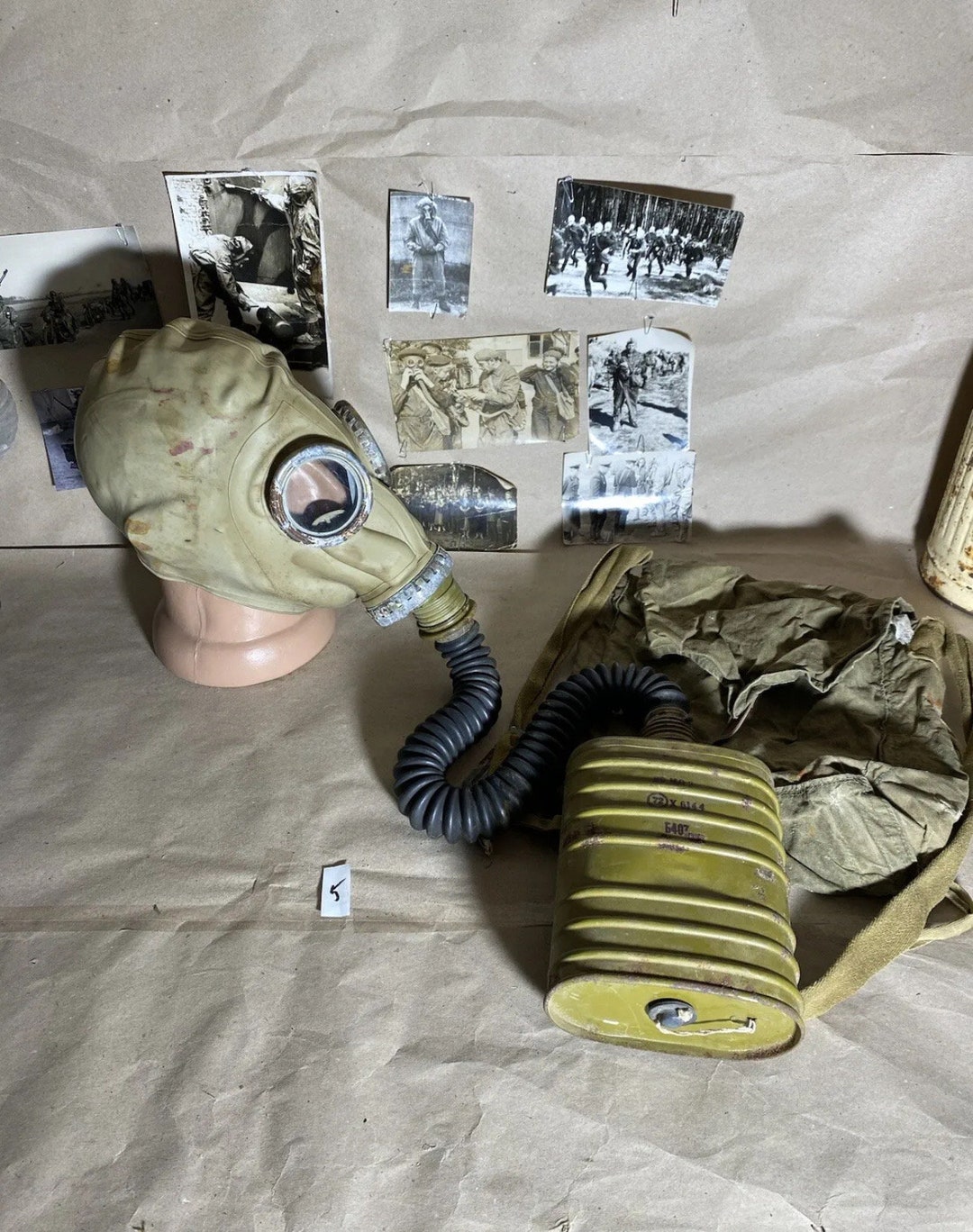 Protection Gas Mask SHM-41 1951 Filter Kp-mo-2 Size 1 Soviet Vintage ...