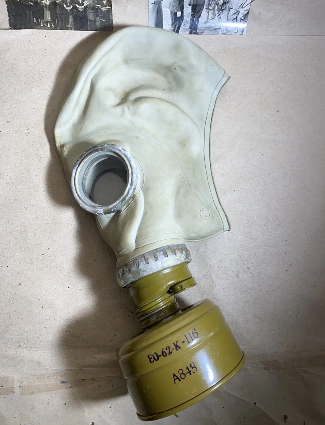Original Rare Gas Mask SHM-41M 1963 EO-62K Size 0 USSR Soviet Military ...