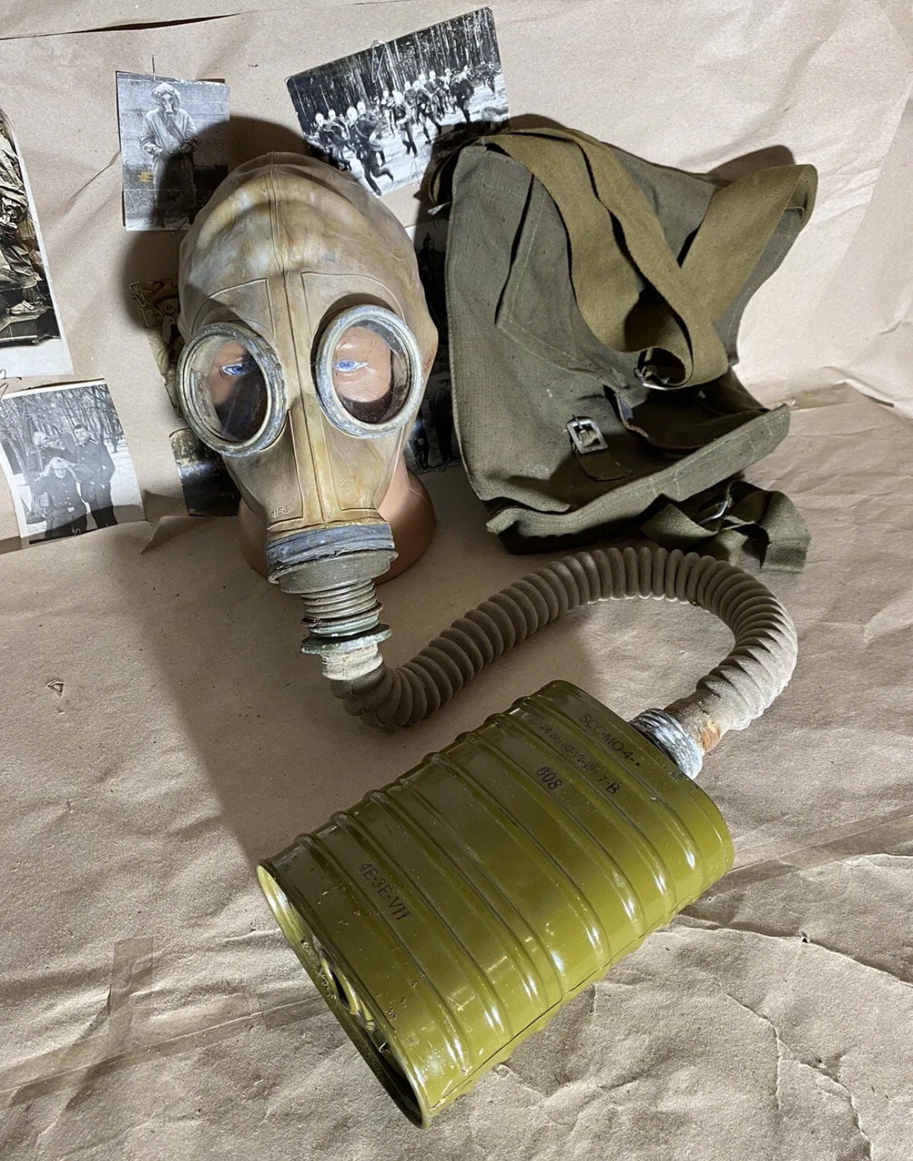 Protection Gas Mask Soviet USSR Military Vintage Gas Mask SHM-1 1940 ...