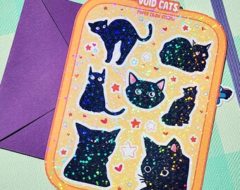 Void Cat Sticker Sheet Glossy Laminate 4.5 X 6 Inches - Etsy