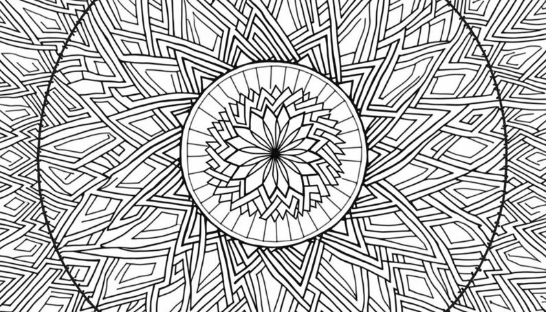 45 Geometric & Hypnotic Coloring Pages – Mindful Mandala-inspired Art ...