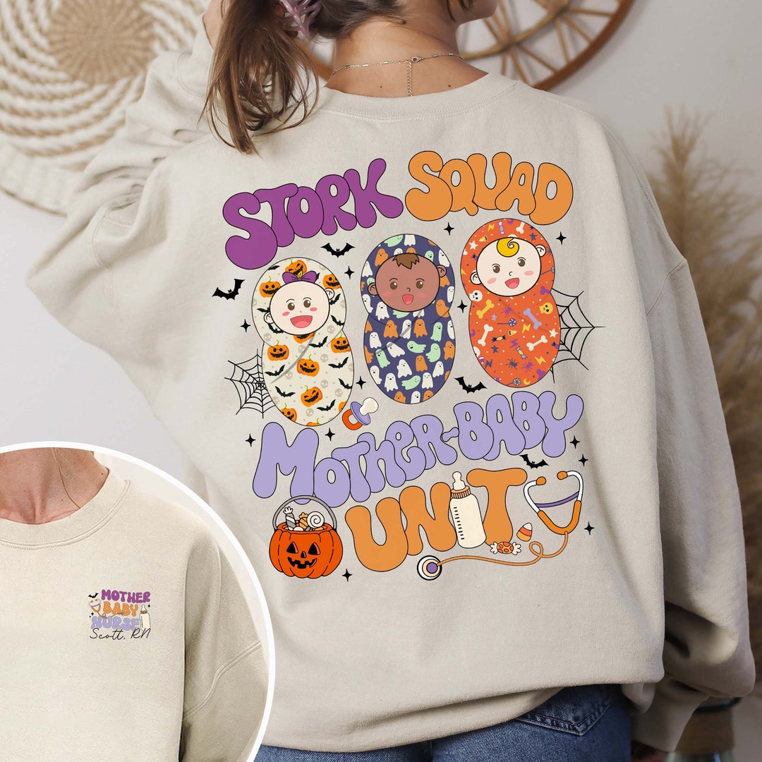 Stork Squad Nurse Halloween Shirt, Mother Baby Unit Shirt, Halloween ...