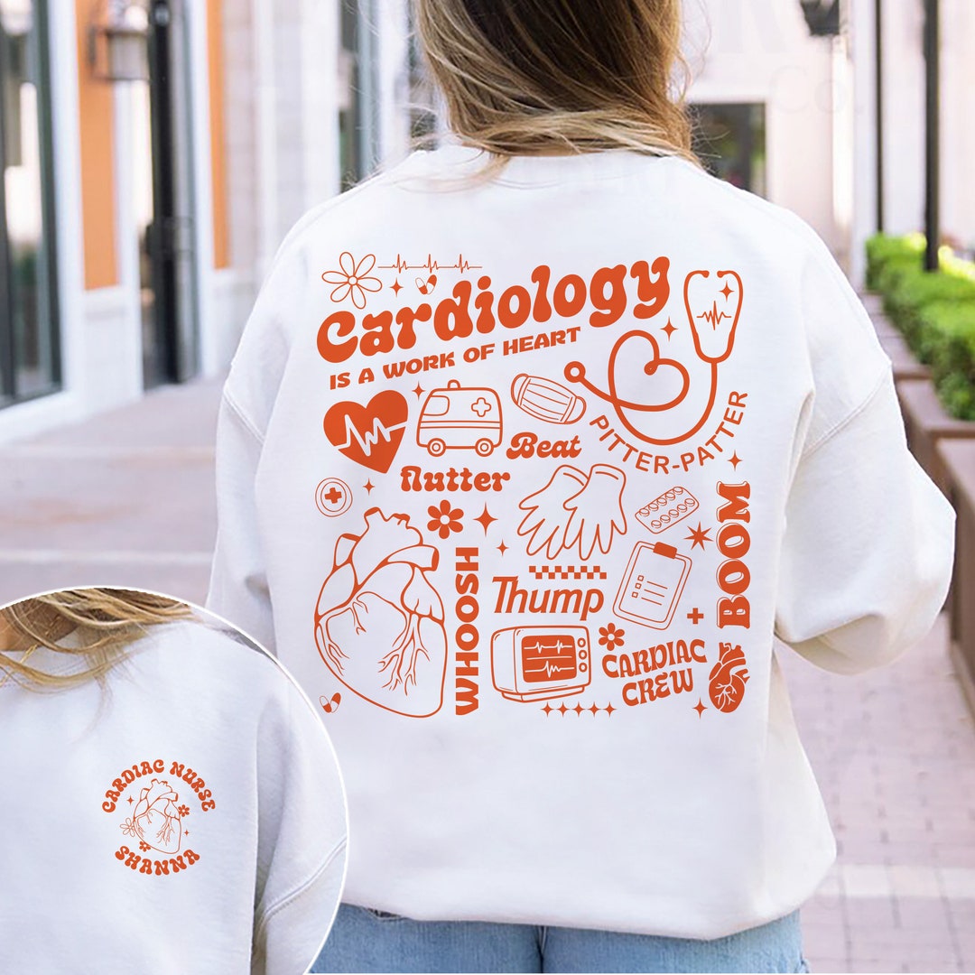 Personalized Anatomy Heart Shirt, Cardiology Nurse Shirt, Medical ...