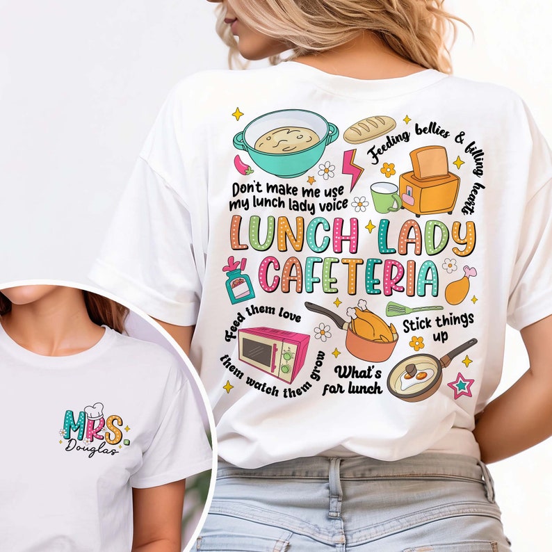 Custom Lunch Lady Shirt, Lunch Lady Back to School Shirt, School ...