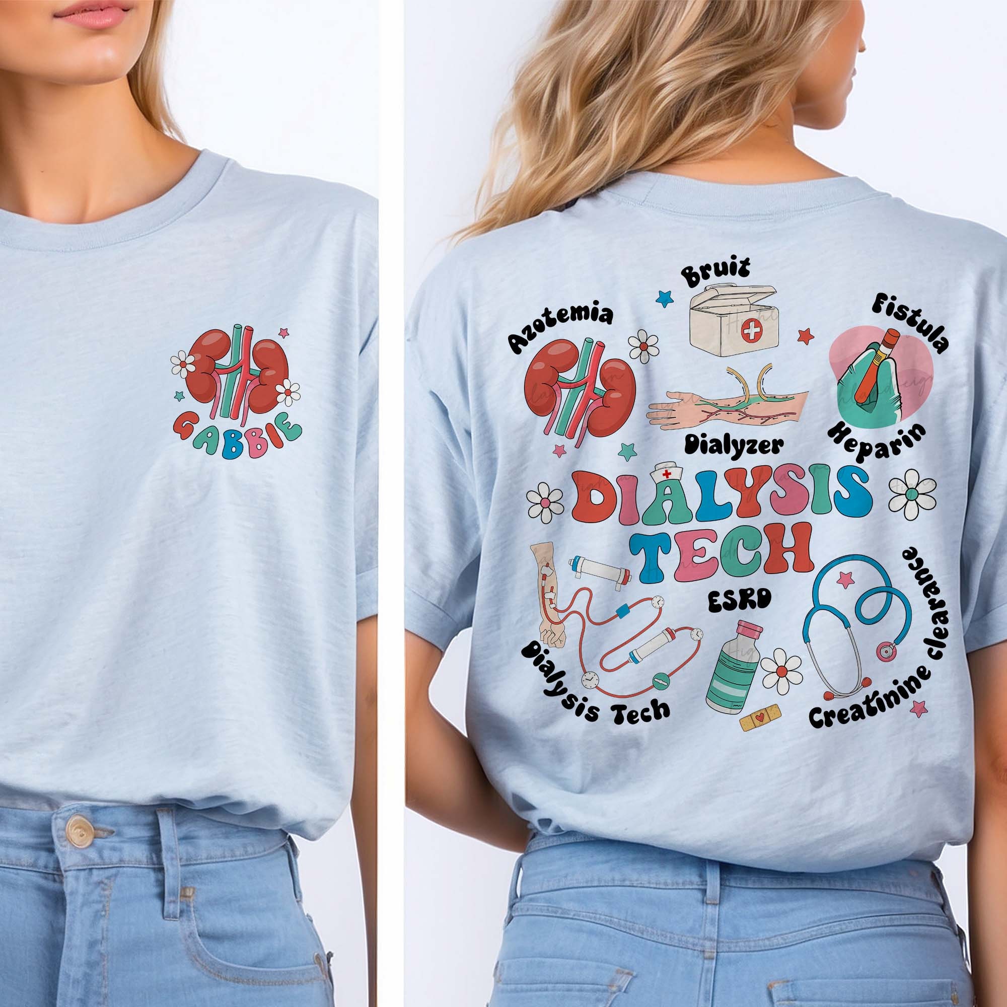 Personalized Dialysis Tech Shirt, Dialysis Nurse Shirt, Nephrology ...