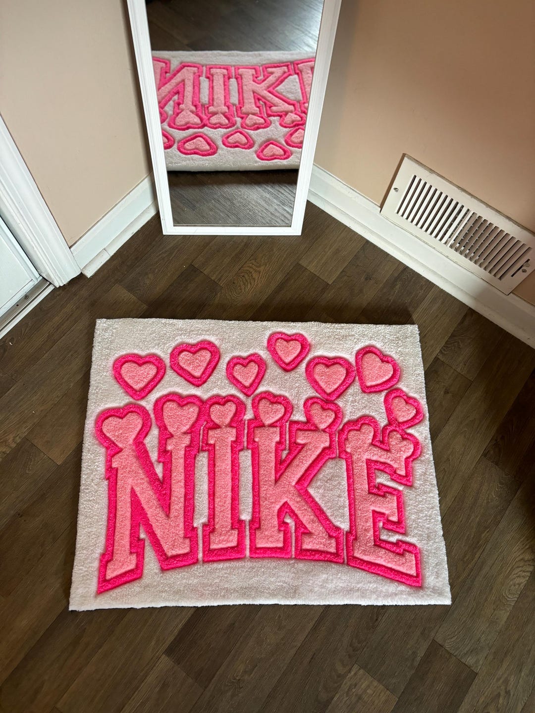 Nike Hearts Tufted Rug - Etsy