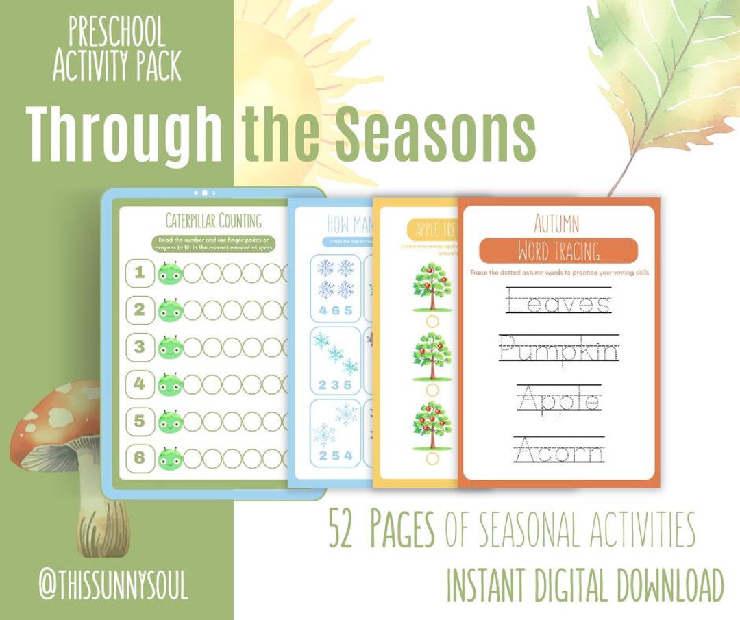 Nature-inspired Seasons Printables | Homeschool & Preschool Learning ...