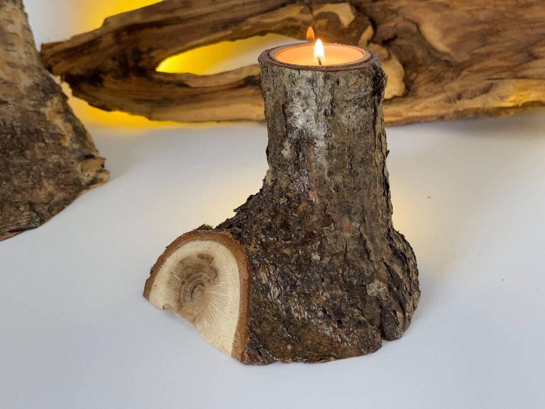 Walnut Tree Candle Holder , Tree Branch Candle Holders, 5th Anniversary ...