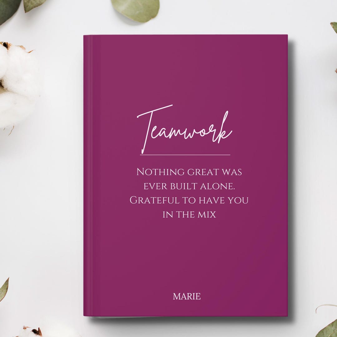 Employee Notebook, Team Appreciation Gift, Best Team Journal, Teamwork ...