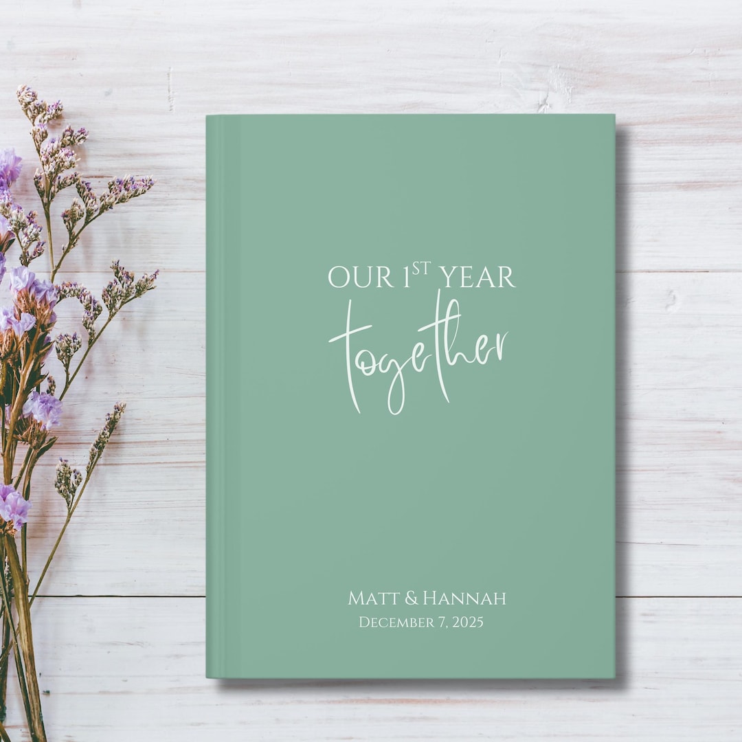 Personalized Couple Notebook, Our First Year Together Journal, Couple ...