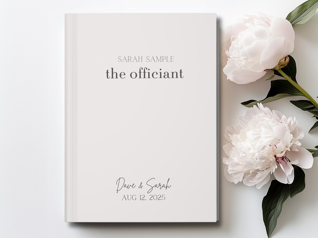 Custom Officiant Notebook, Wedding Officiant Book, Officiant Notebook ...