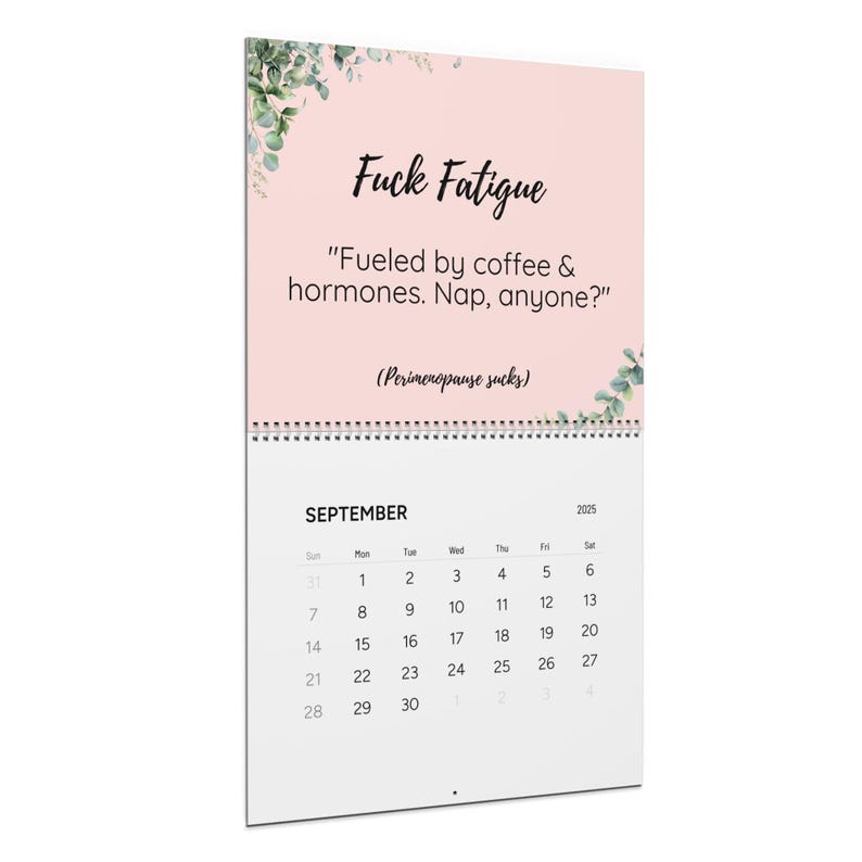Fun Perimenopause 2025 Wall Calendar, Swear Calendar for Women, Sassy ...