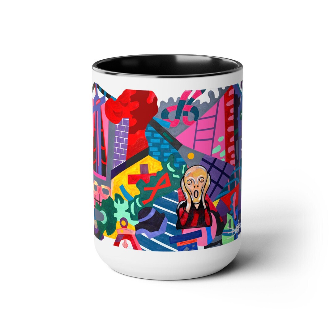 Whats That, picasso, Two-tone Coffee Mugs, 15oz - Etsy