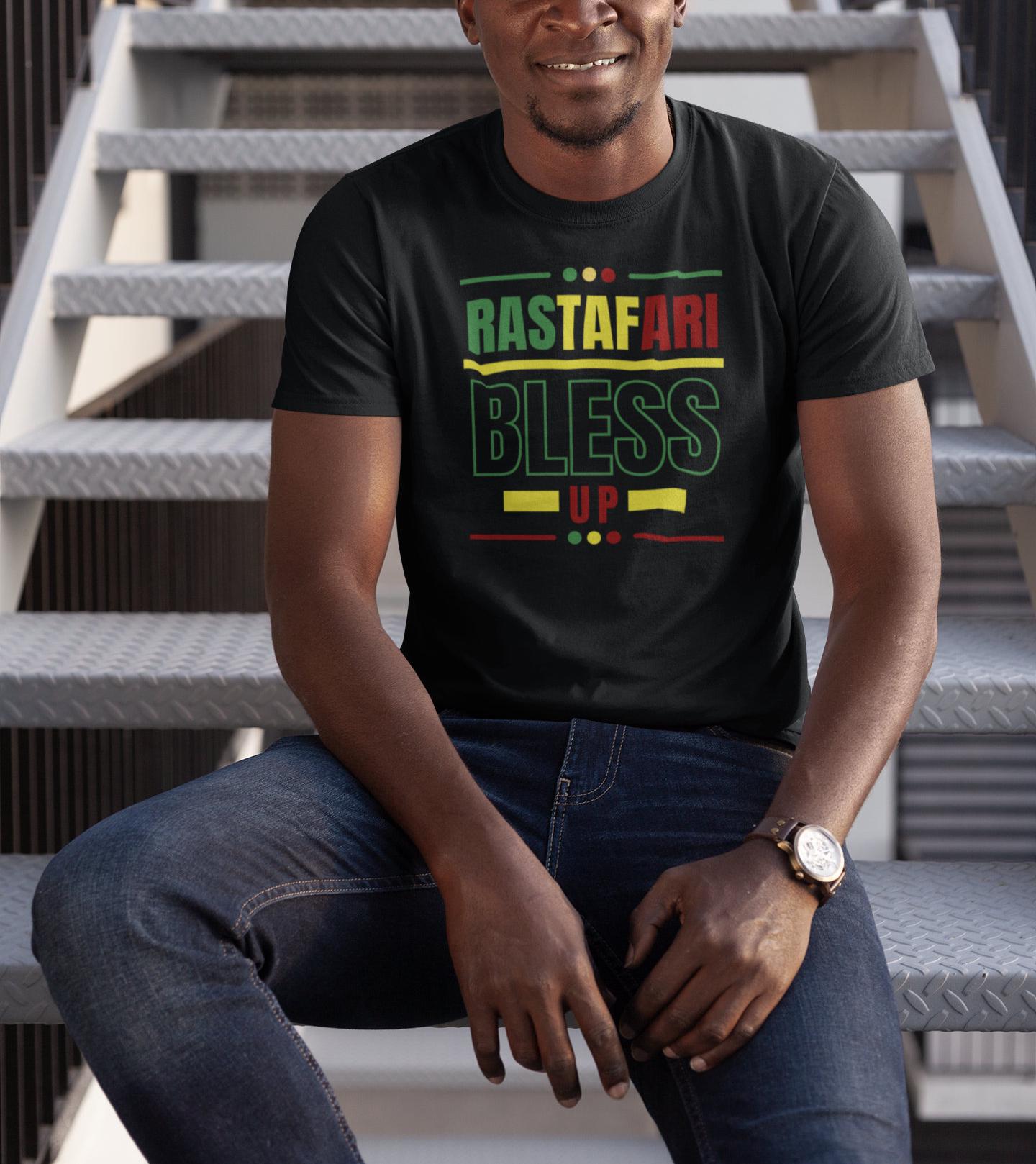 Bless up Rastafari Reggae Music for Rasta Birthday Afro Art Tee - Etsy UK