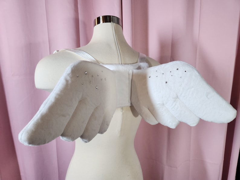 Plush Rhinestone Chibi Angel Wings - Etsy