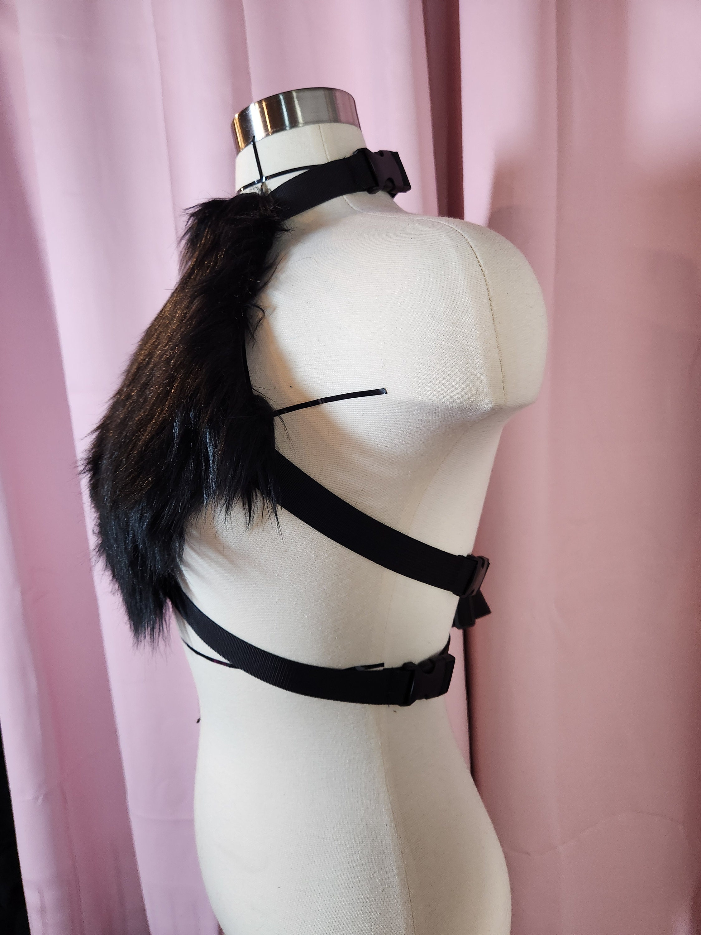 Furry Chest Fluff Harness - Etsy