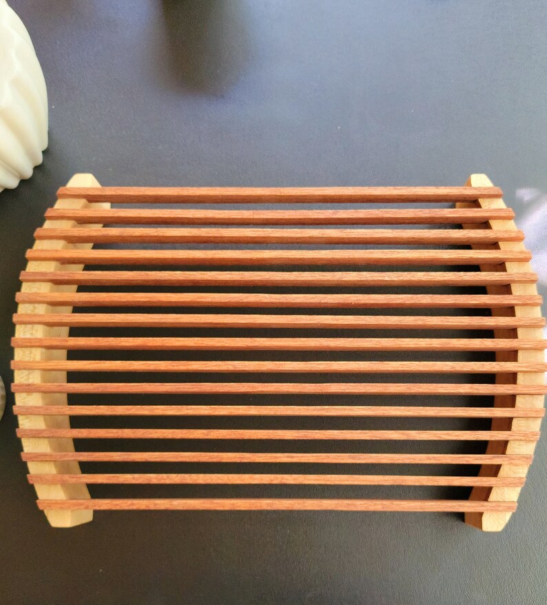 Mahogany & Maple Wood Trivet: Hot Dish Cooling Rack - Etsy