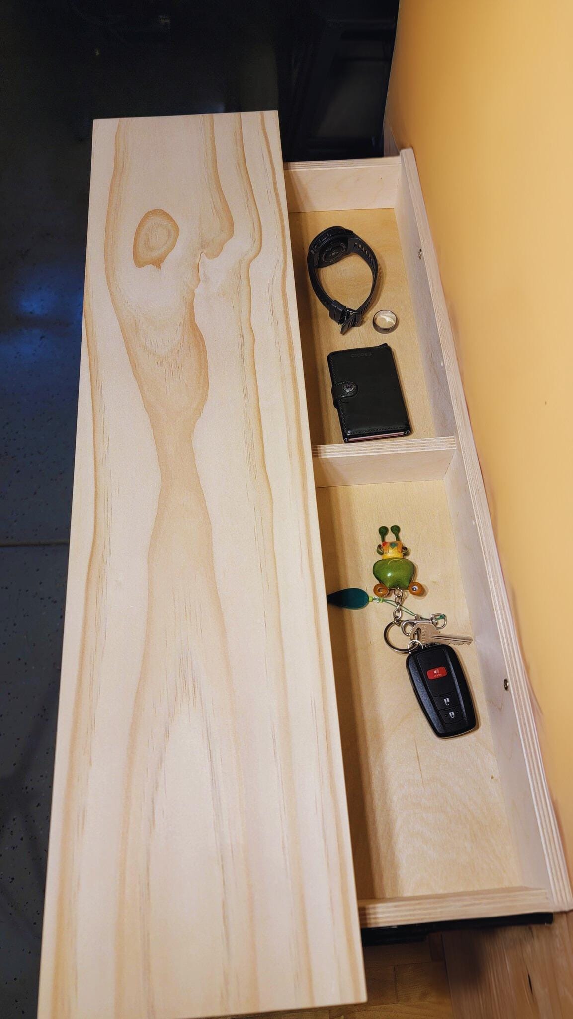 Hidden Compartment Floating Shelf, Wooden Floating Shelf, Hidden ...