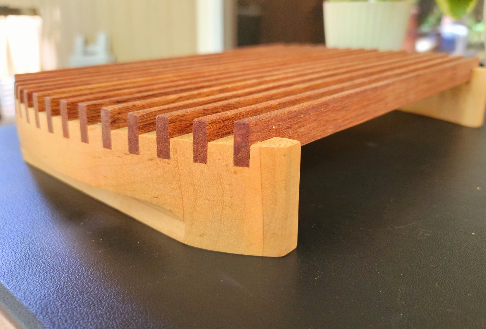 Mahogany & Maple Wood Trivet: Hot Dish Cooling Rack - Etsy