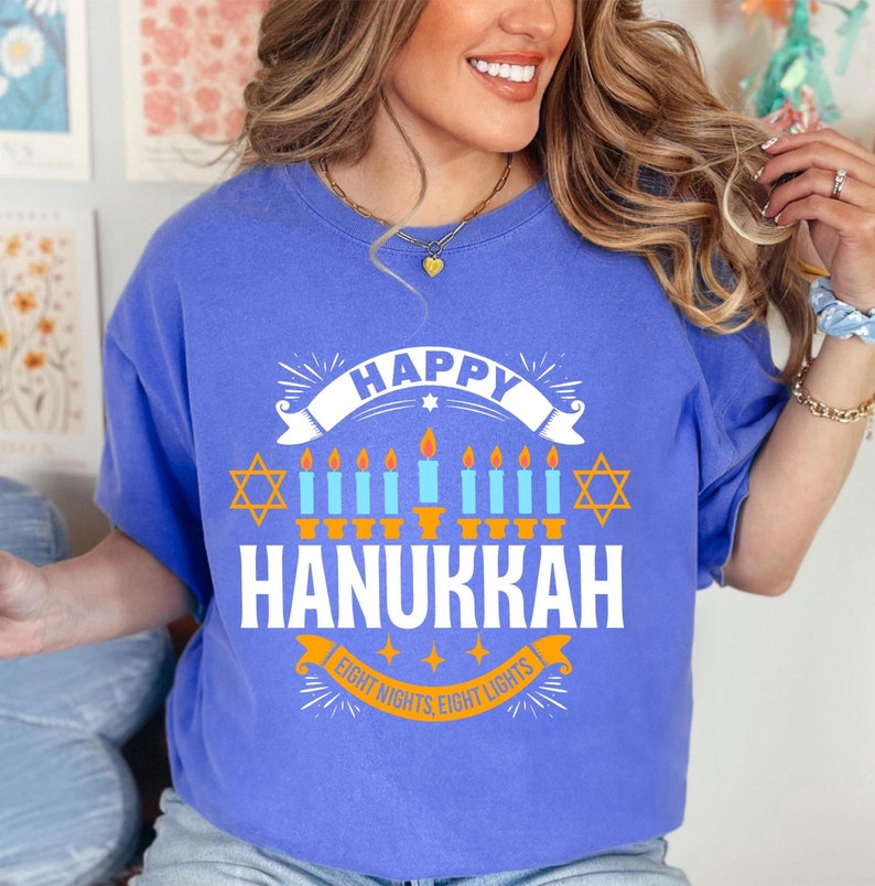 Funny Menorah Hanukkah Shirt - Comfort Colors Jewish Holiday Sweater - Etsy