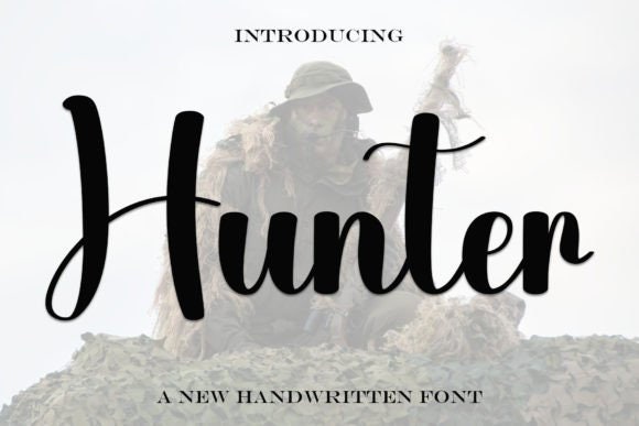 Hunter Font, Script Font, Handwritten Font, Signature Font, Modern ...