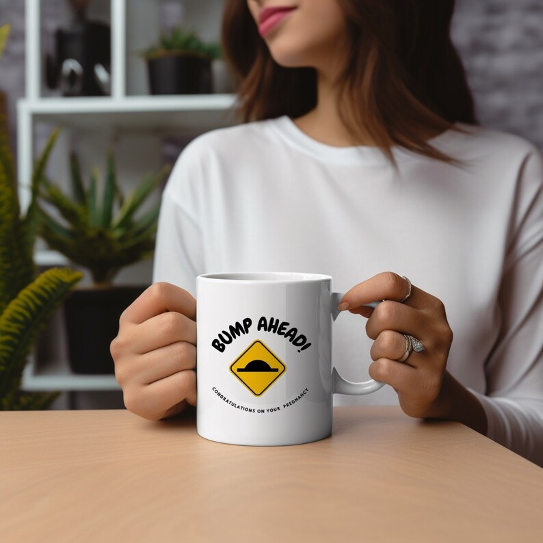 Pregnancy Gift Mug Congratulations Mug, Bump Ahead, Pregnant, Pregnancy ...