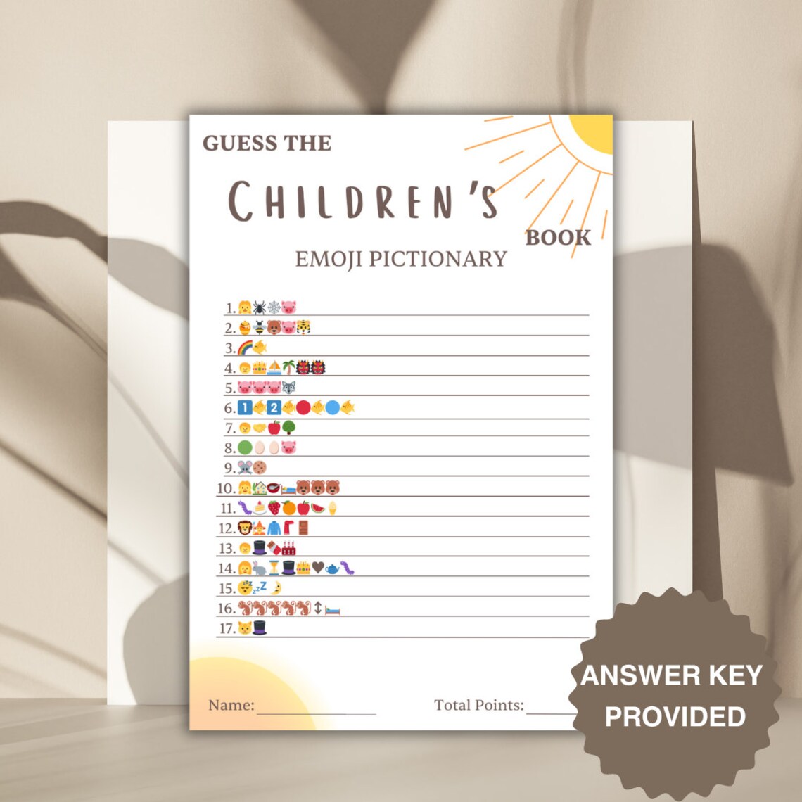 Here Comes the Sun Baby Shower Emoji Pictionary Game | Sun Baby ...