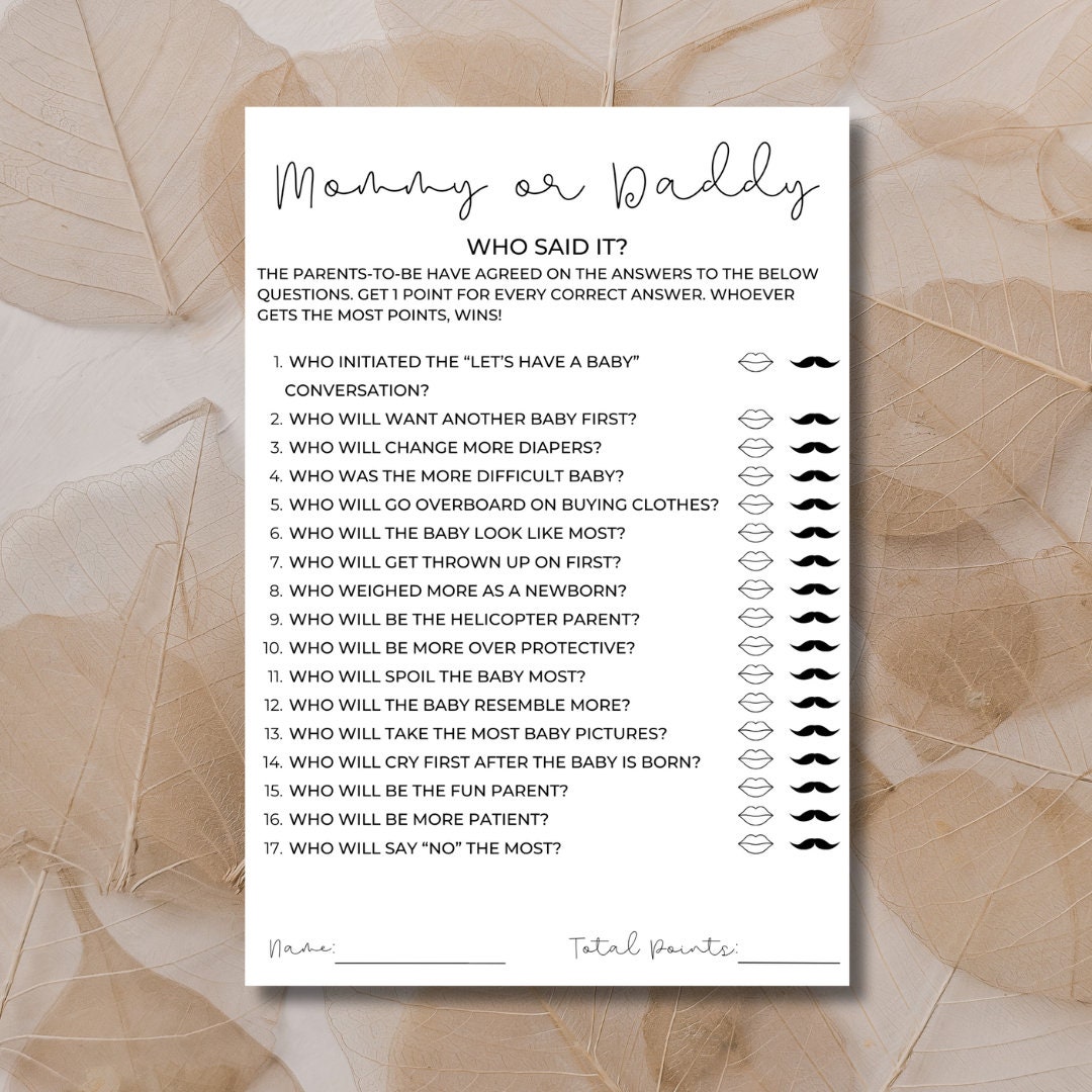 Baby Shower Game Bundle - Babies of the Bible - Instant Download ...